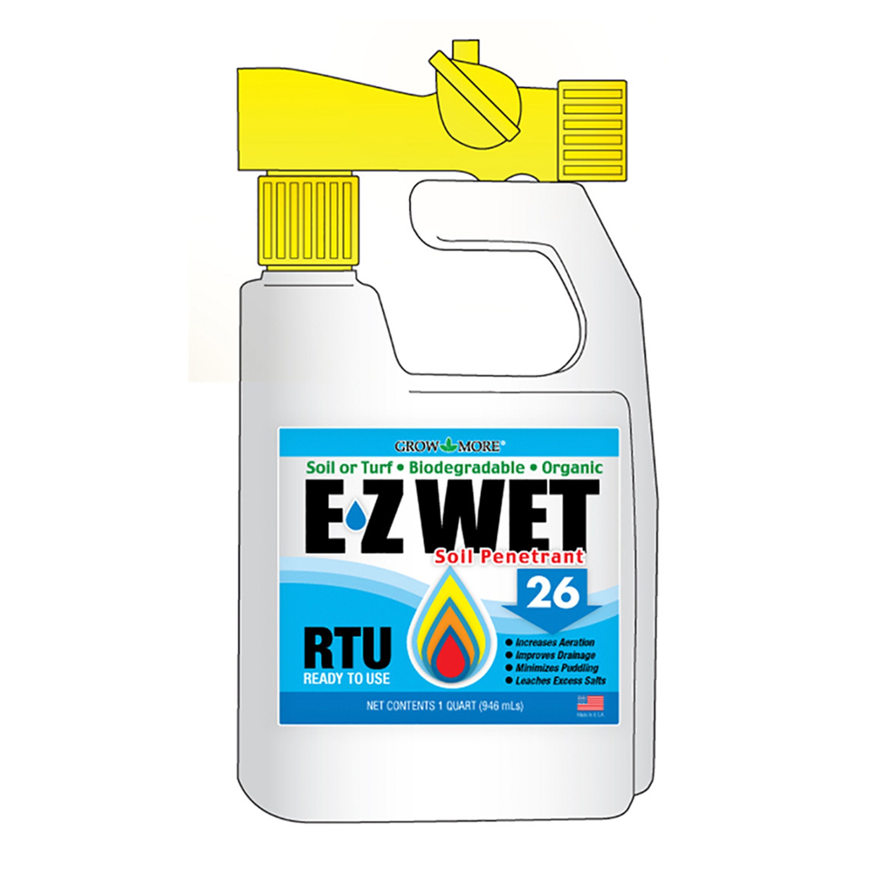 Buy Grow More EZ Wet Soil Penetrant 26 Organic Ready To Spray 32oz ...