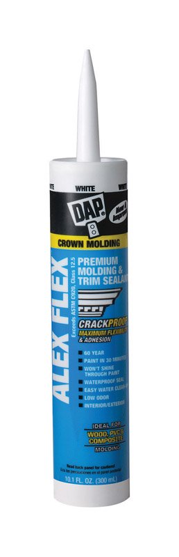 DAP Alex Flex White Acrylic Latex Interior Molding and Trim Sealant 10