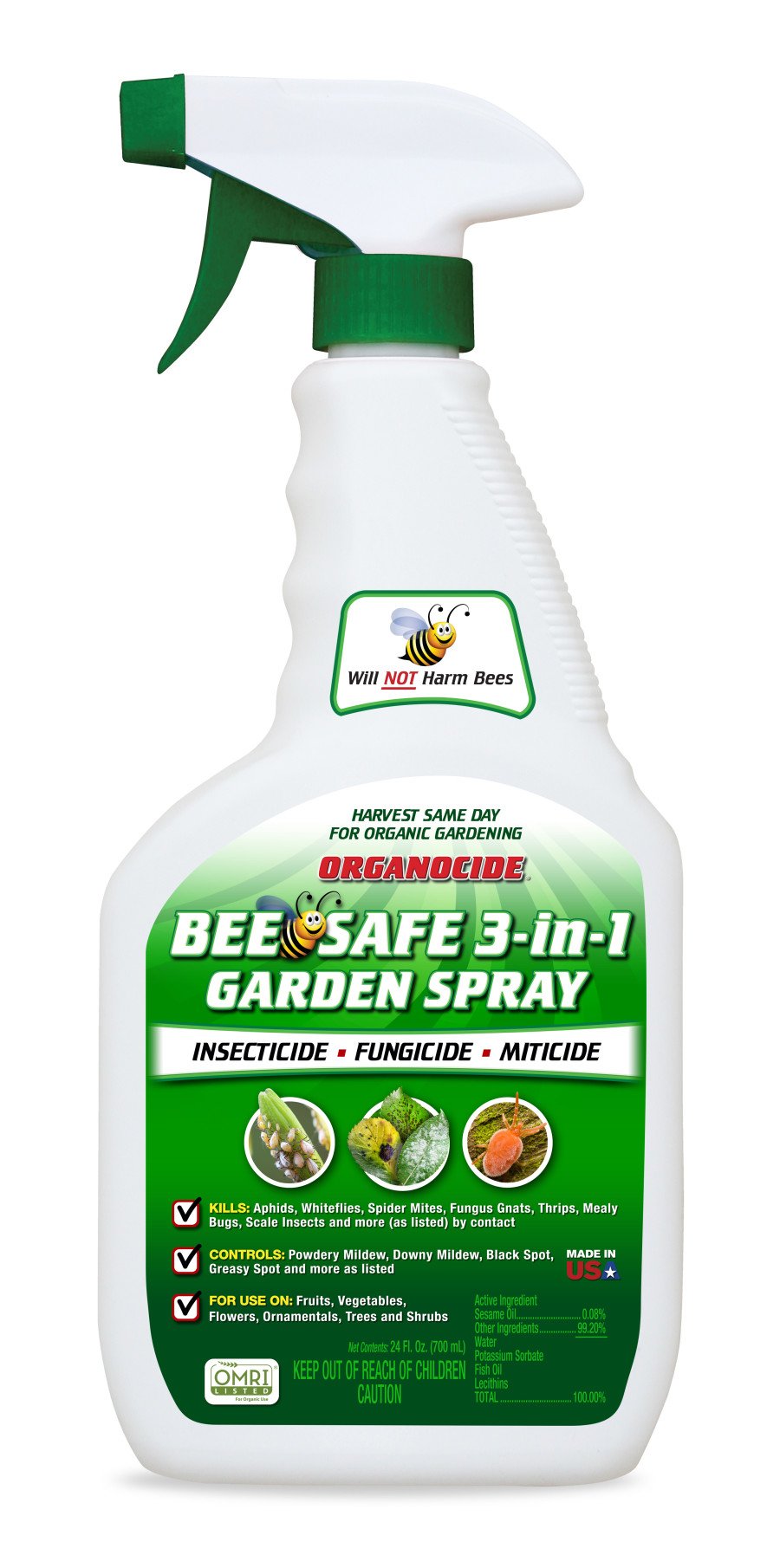 Organocide 3-in-1 Garden Spray Ready To Use 24 fl oz