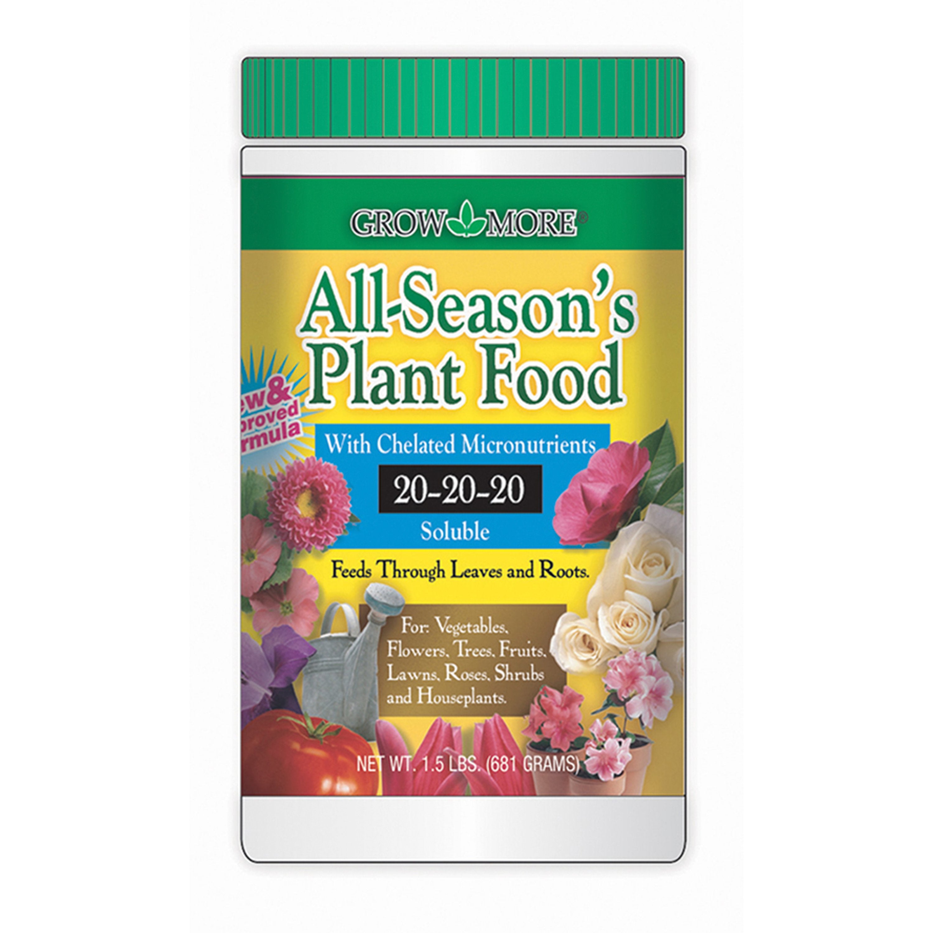 Buy Grow More All Season's Plant Food Soluble Fertilizer 20-20-20 1.5 ...